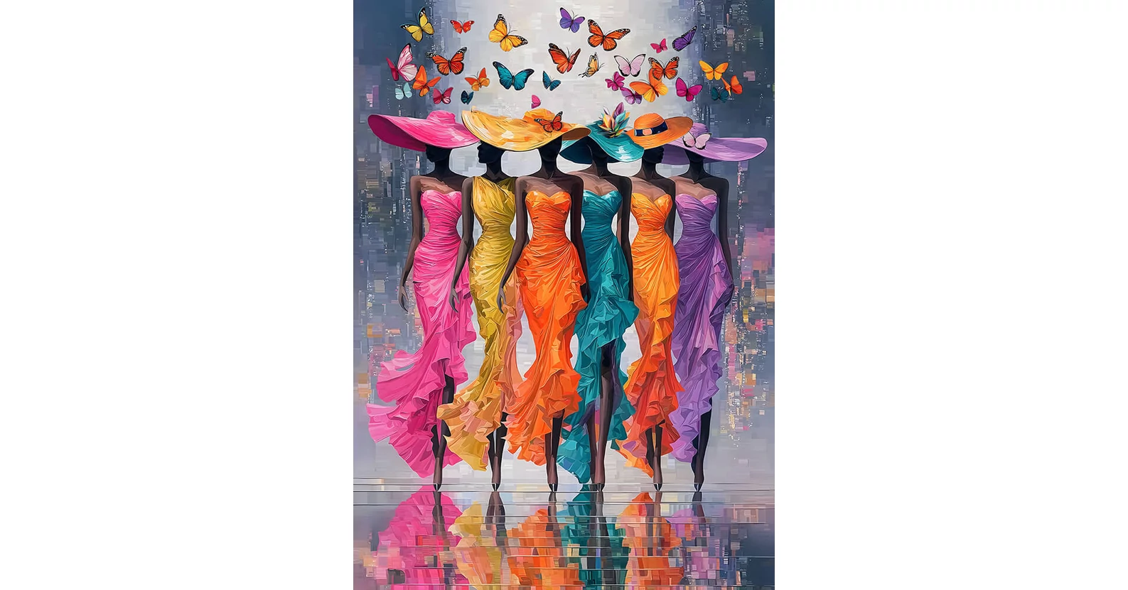 Bboldin PT-976 - Butterfly and Muse - 1000 db-os puzzle - Puzzle 1000 db