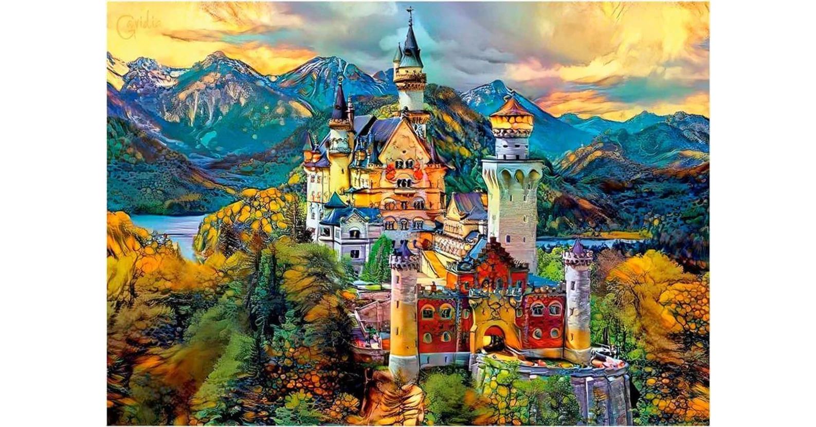Educa 19933 - Neuschwanstein kastély - 1000 db-os puzzle - Puzzle 1000 db