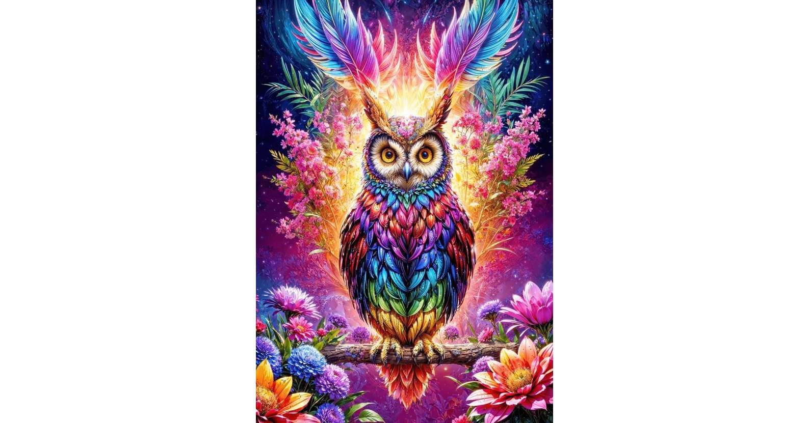 Enjoy 2234 - Neon Owl - 3000 db-os puzzle - Puzzle 3000 db