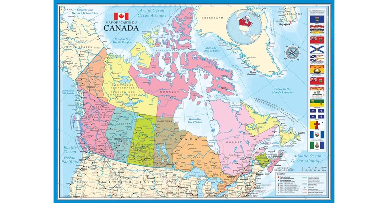 EuroGraphics 6000-0781 - Map of Canada - 1000 db-os puzzle - Puzzle 1000 db
