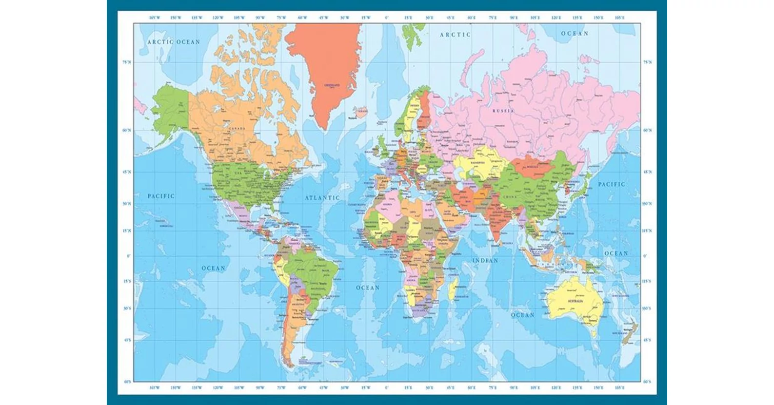 EuroGraphics 6000-1271 - Map of the World - 1000 db-os puzzle - Puzzle ...