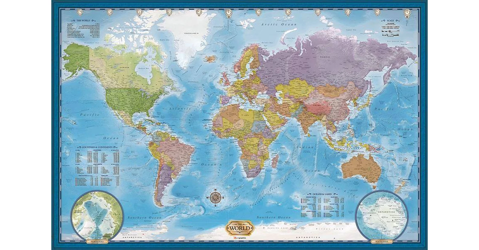 EuroGraphics 8520-5890 - Map of the World - 5000 db-os puzzle - Puzzle ...