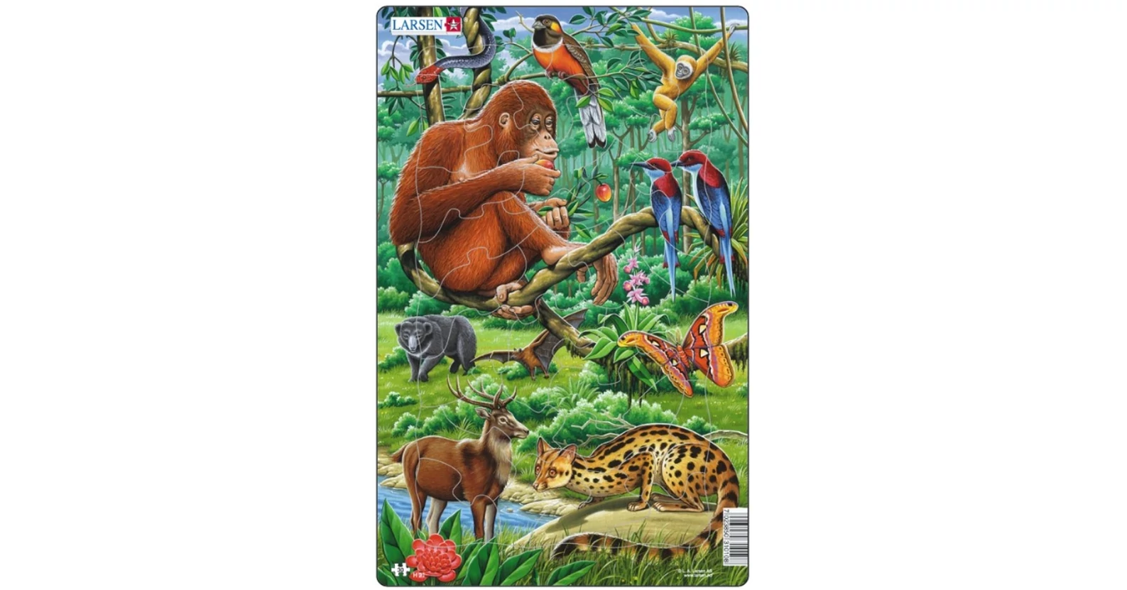 Larsen Maxi Puzzle 30 db-os A4 - Jungle (115817) - Puzzle 31-60 db