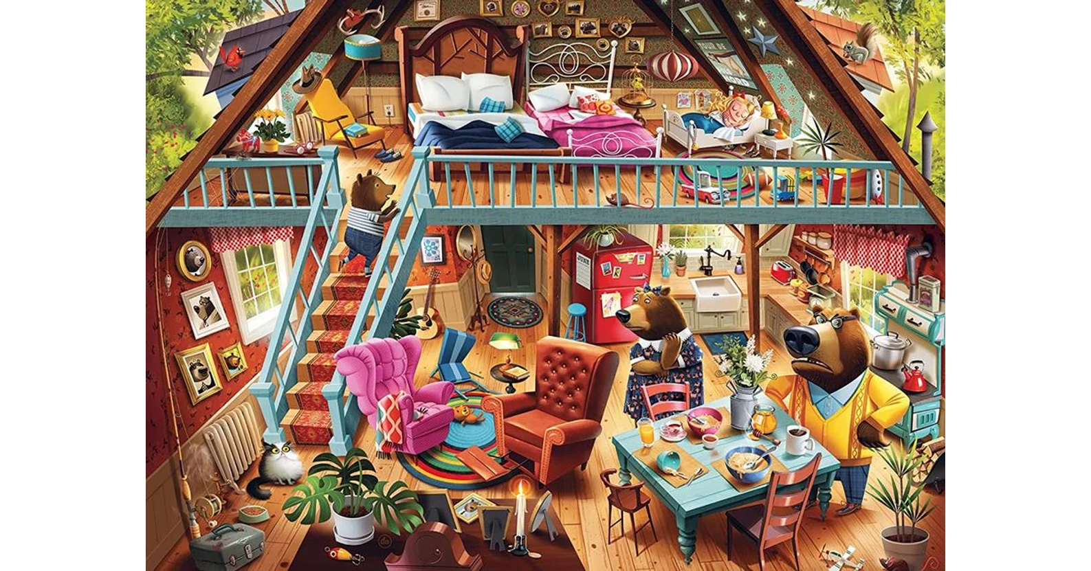 Ravensburger 17311 - Goldilocks takes a nap - 1000 db-os puzzle ...