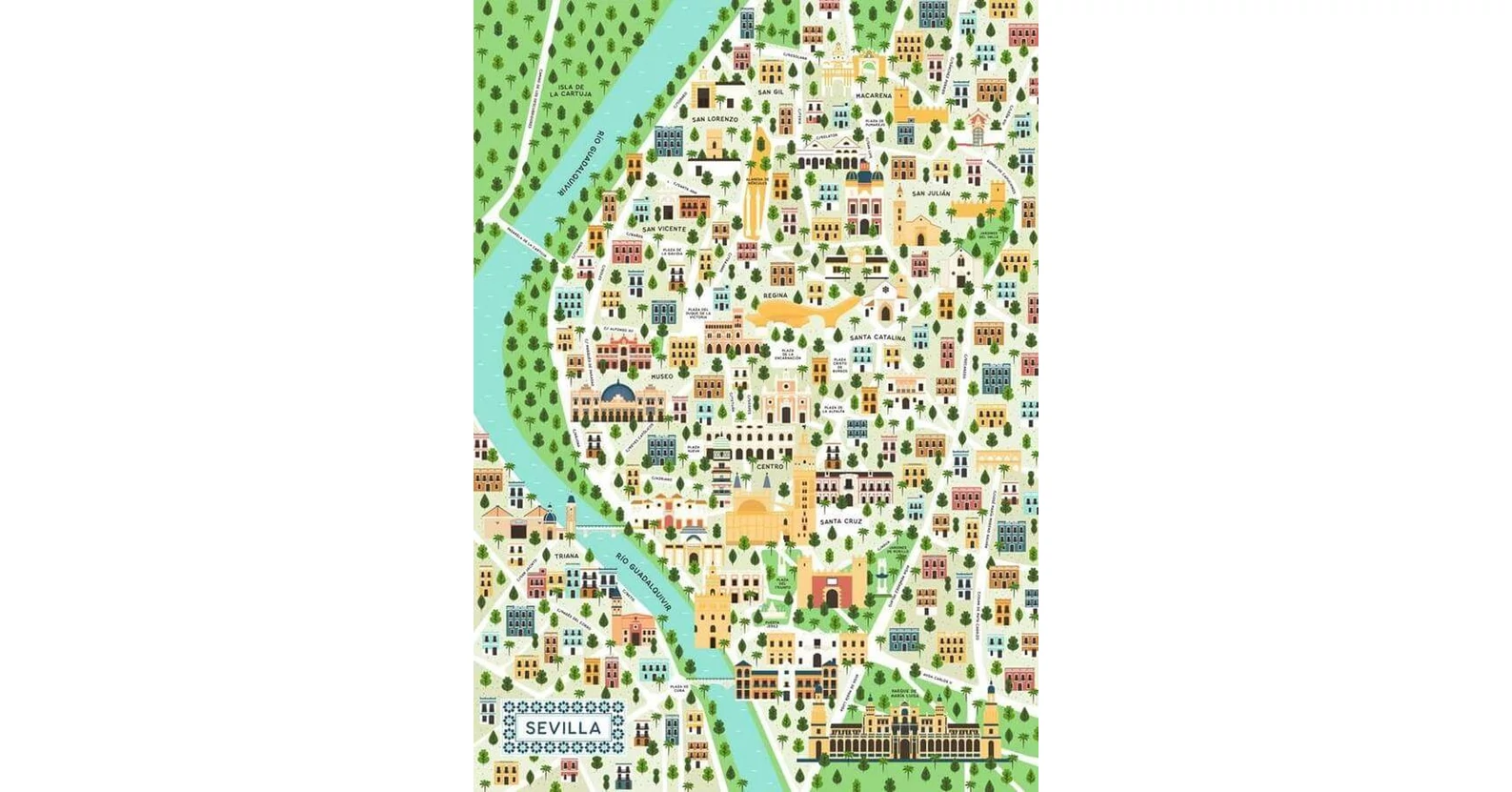 Ravensburger 17607 - Map of Seville - 1000 db-os puzzle - Puzzle 1000 db