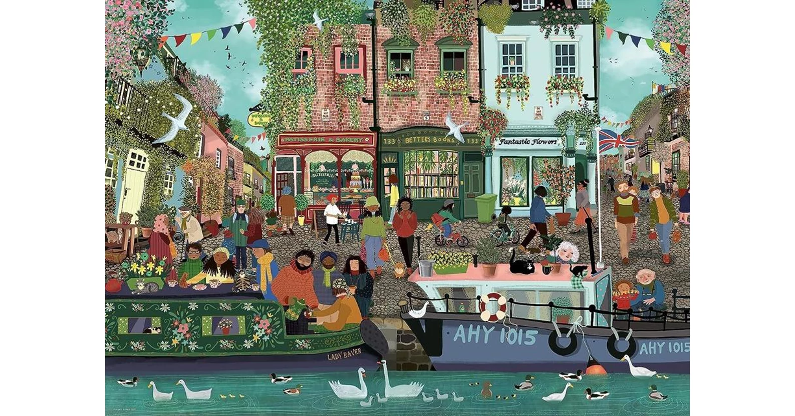Ravensburger 17554 - Riverside Town - 1000 db-os puzzle - Puzzle 1000 db