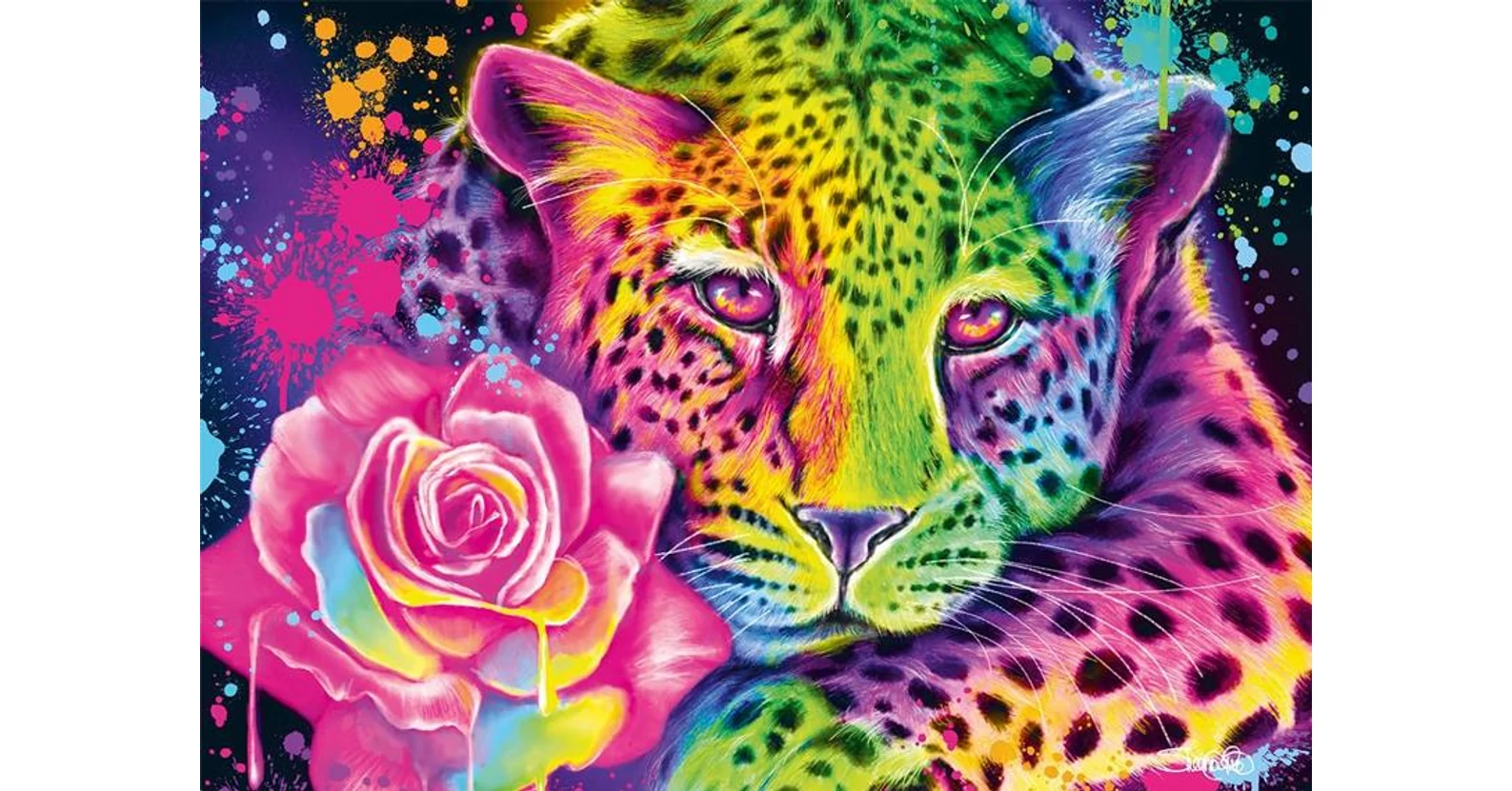 Schmidt 58514 - Neon Rainbow Leopard, Sheena Pike - 1000 db-os puzzle ...
