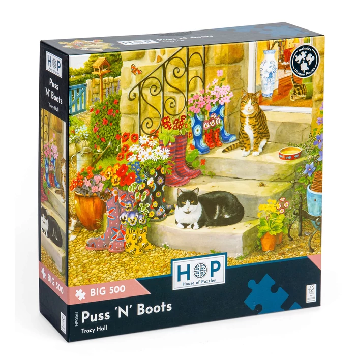 House of Puzzles 0364 - Puss N Boots - 500 db-os XXL puzzle - Puzzle ...