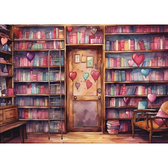 Yazz 3884 - Romantic Library - 1000 db-os puzzle - Puzzle 1000 db