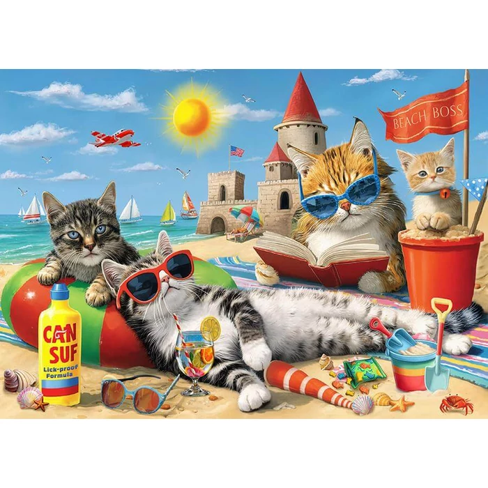Bboldin PT-279 - Beach Cat Party - 1000 db-os puzzle - Puzzle 1000 db