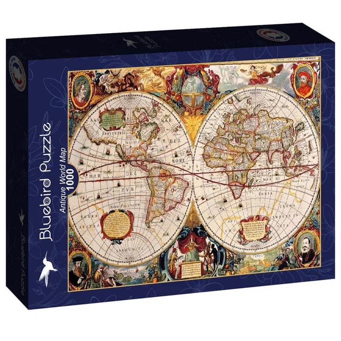 Bluebird 91104 - Antique World Map - 1000 db-os puzzle - Puzzle 1000 db