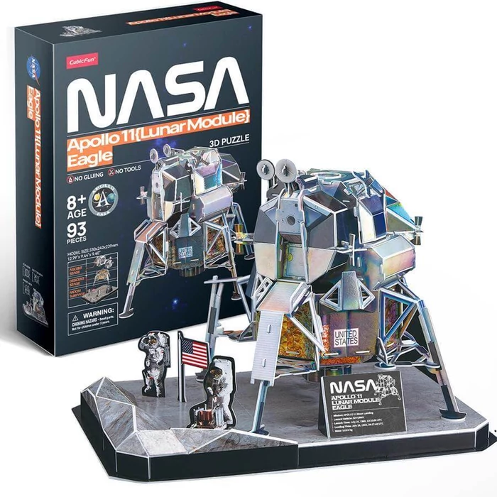 CubicFun DS1058 - NASA - Apollo 11 Lunar Module - 93 db-os 3D puzzle ...